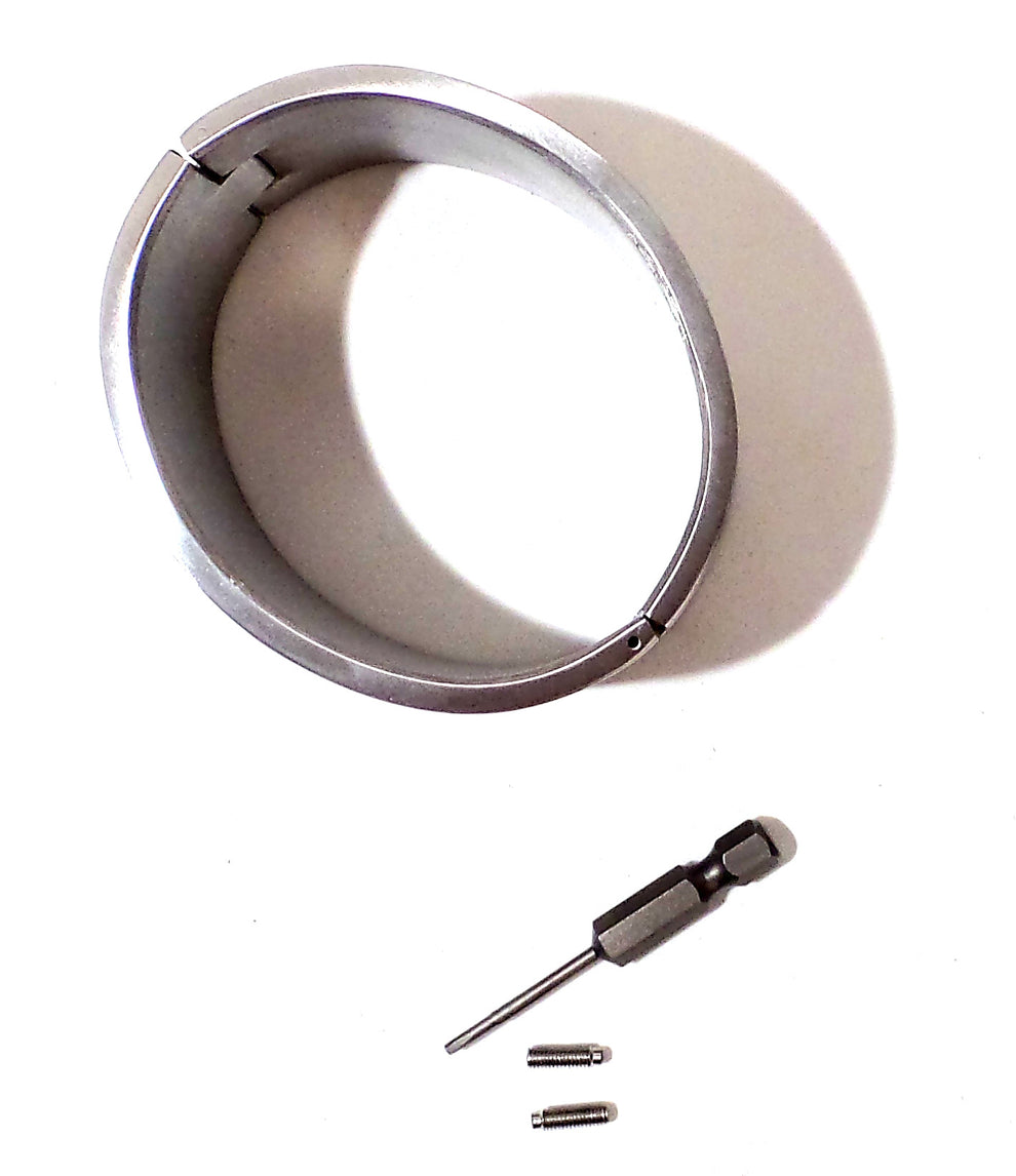 Locking Polished Stainless Steel Heavy Cuff Slave Bracelet – Clawfoot ...